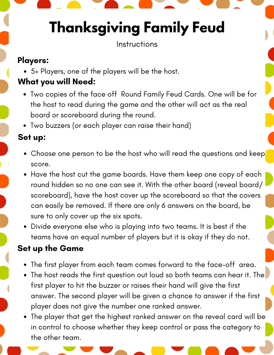 Thanksgiving Family Feud Game – MicheleTripple