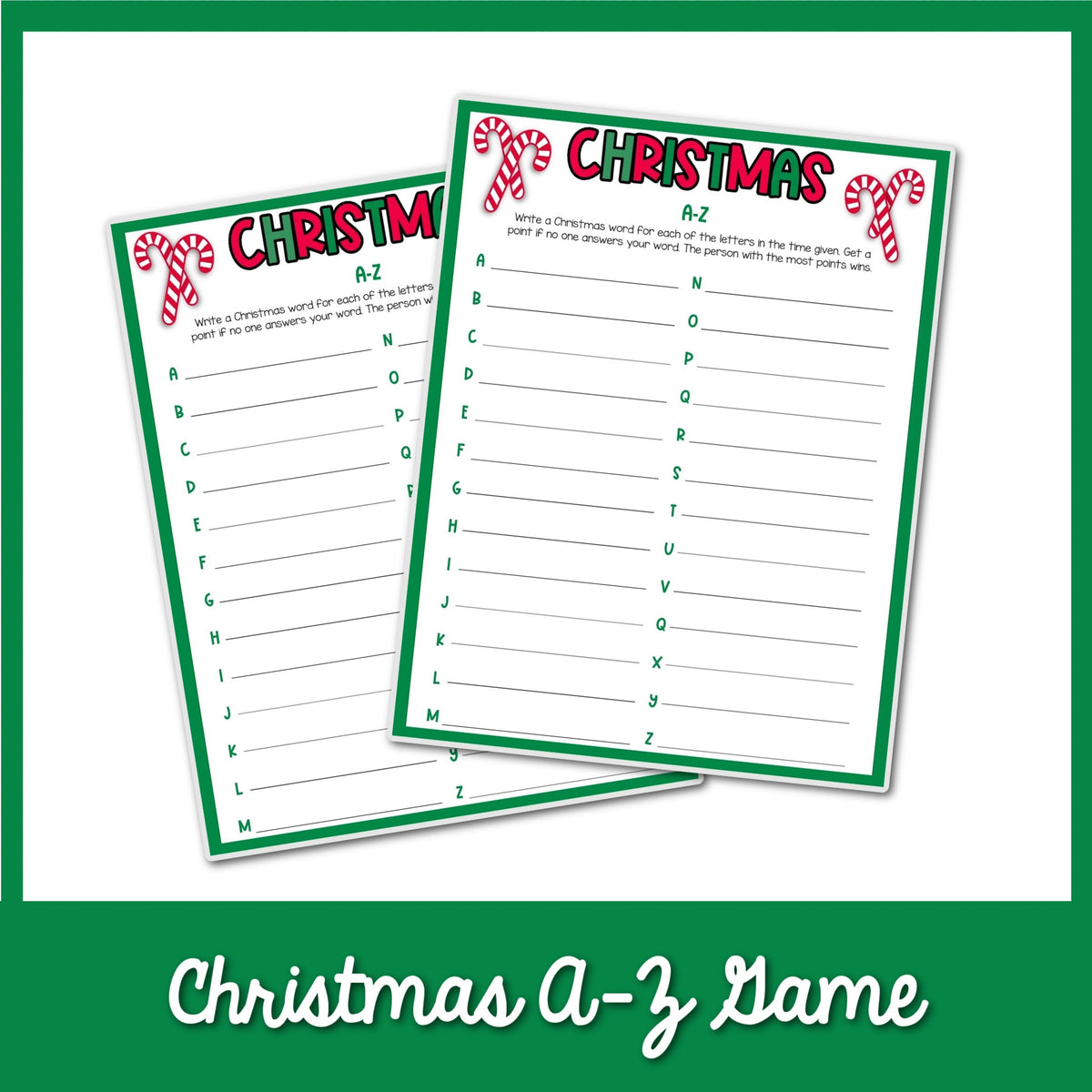 Christmas A-Z Game – MicheleTripple