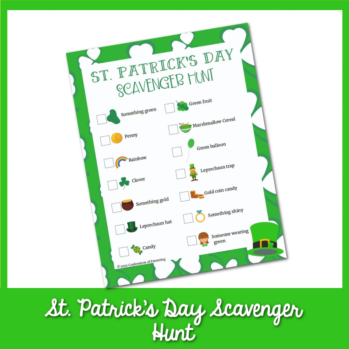 St. Patrick's Day Scavenger Hunt Printable – MicheleTripple