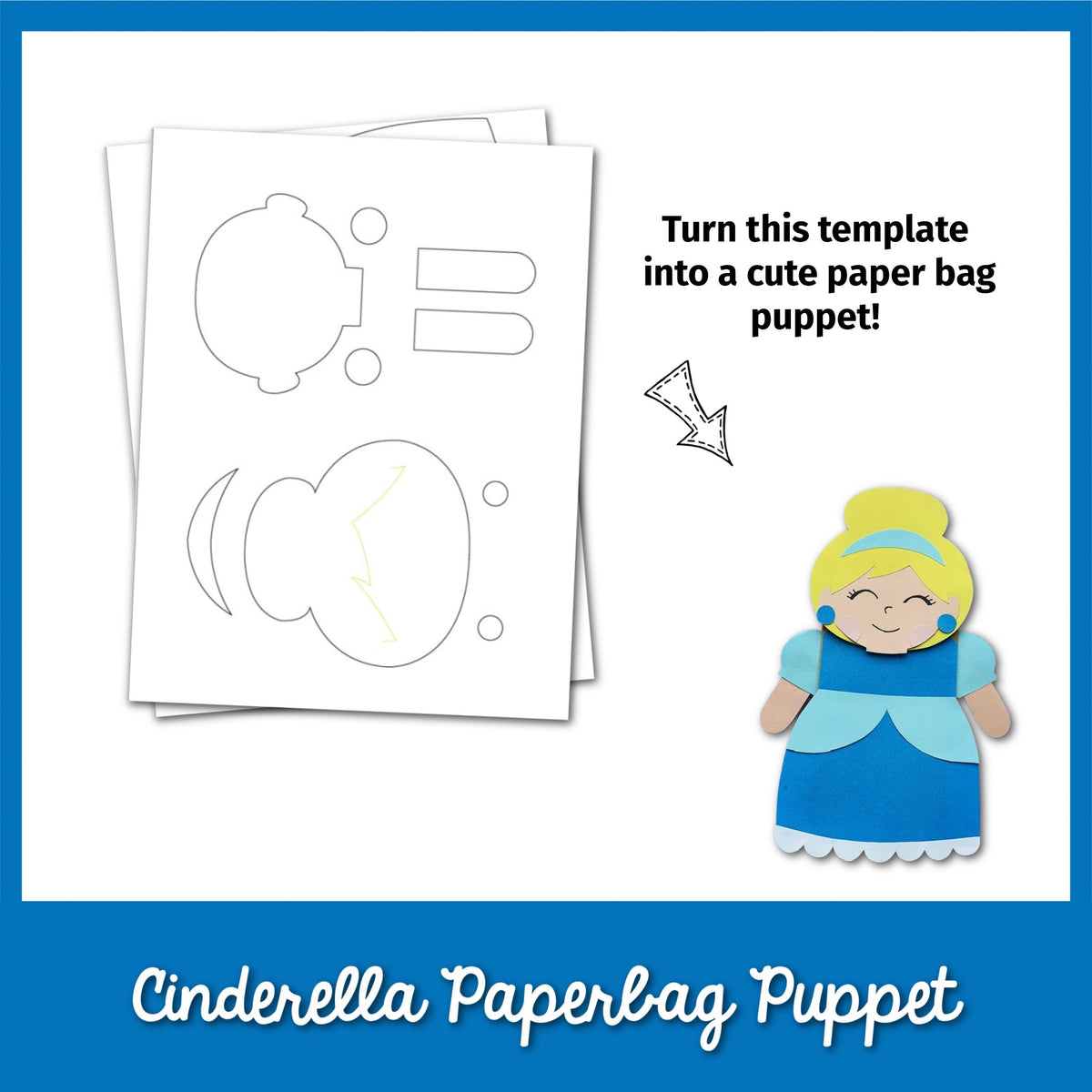 Cinderella Paper Bag Puppet – MicheleTripple