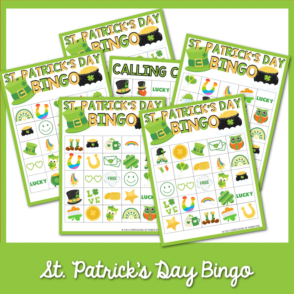 St. Patrick’s Day Bingo Game Cards – MicheleTripple