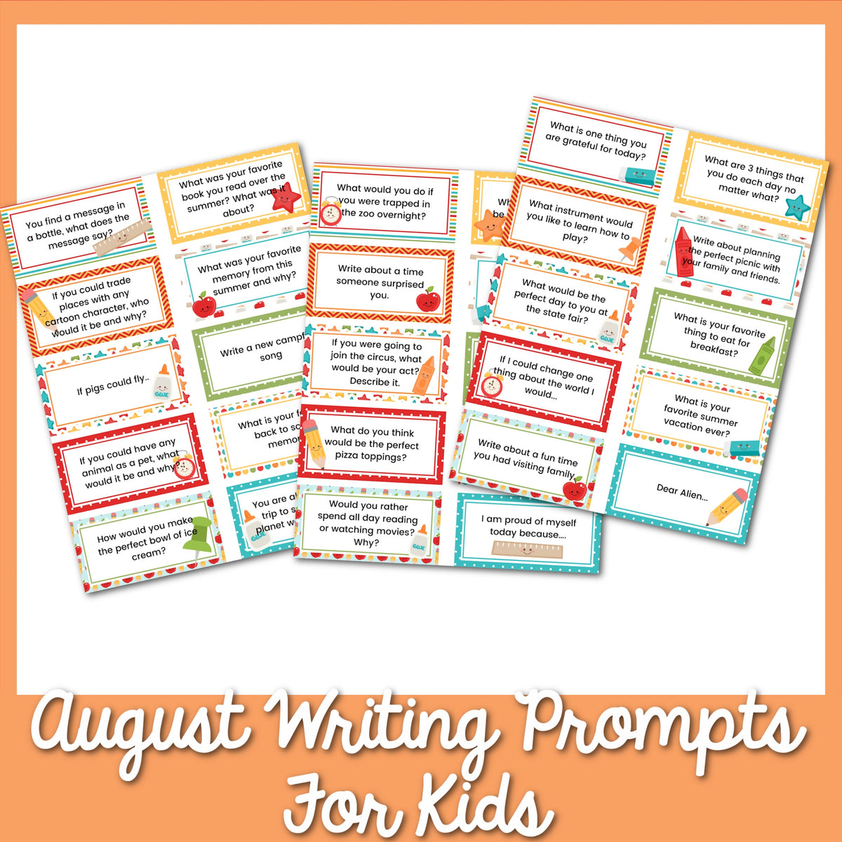 30 August Writing Prompts for Kids – MicheleTripple