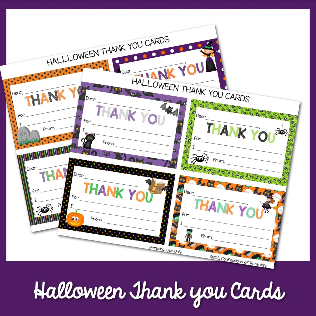 Halloween Thank you Cards – MicheleTripple