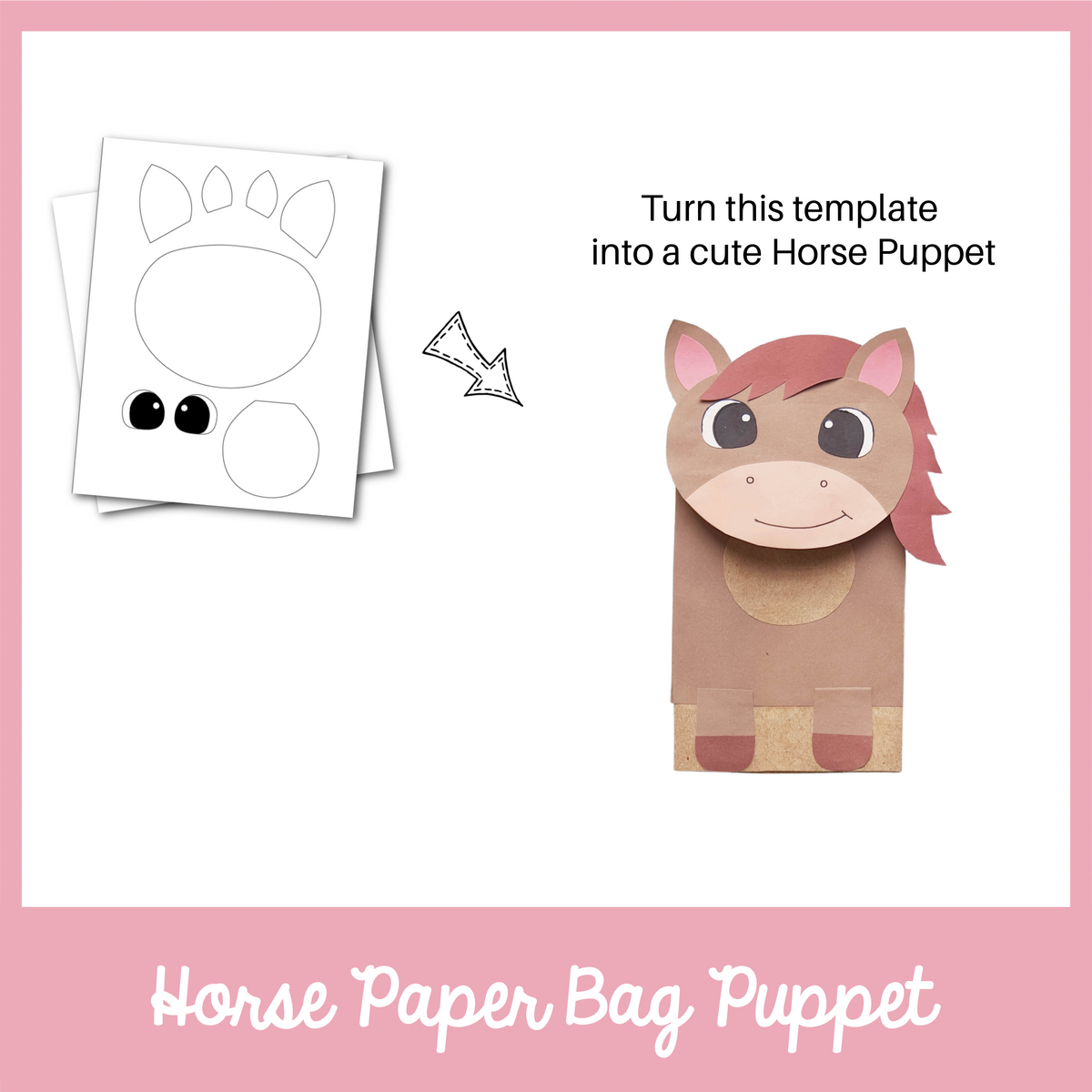 Paper Bag Puppet Template