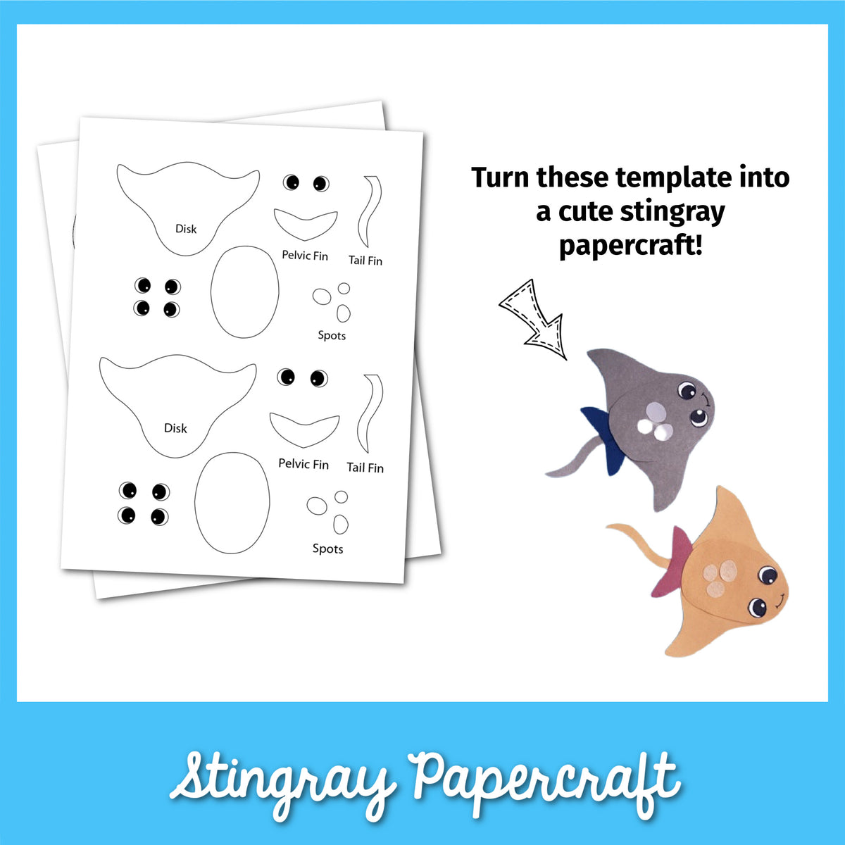 Stingray Papercraft Template – MicheleTripple