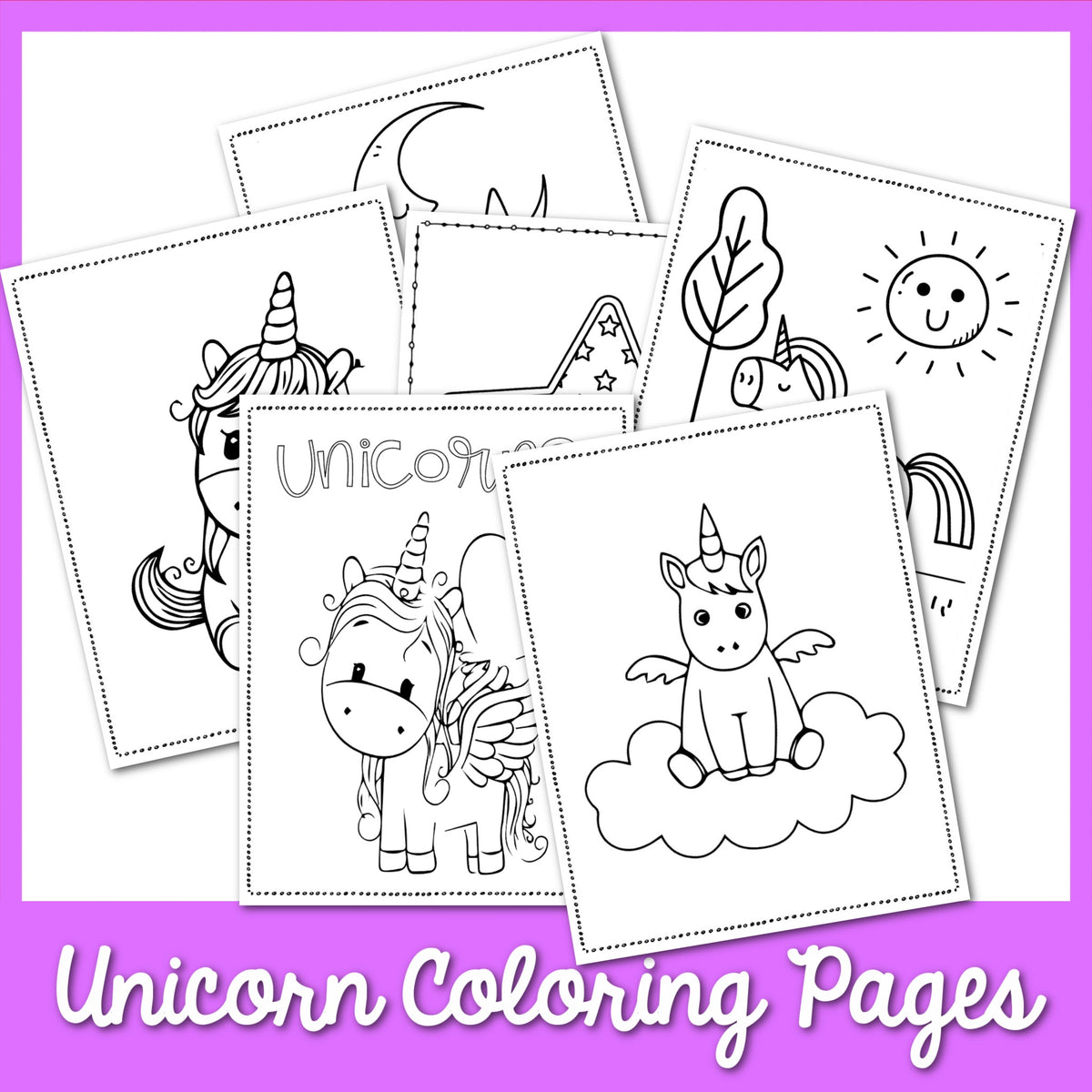 printable unicorn coloring pages for kids
