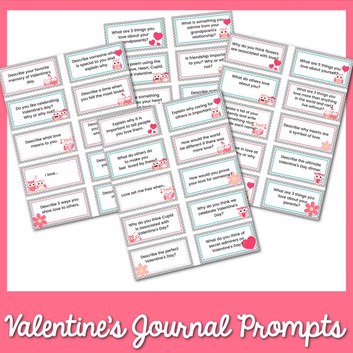 Valentine's Journal Prompts for kids – MicheleTripple