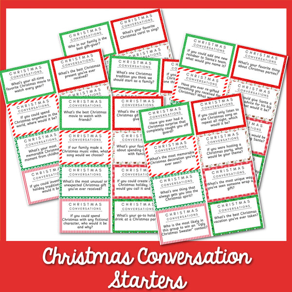 275 Printable Christmas Conversation Starters Cards – MicheleTripple