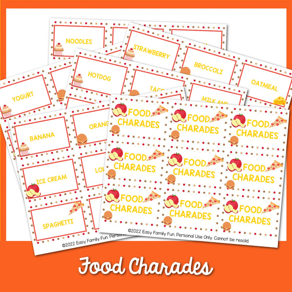 Food Charades Printable – MicheleTripple