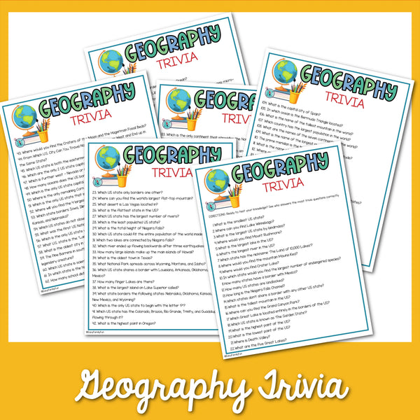 120 Geography Trivia Questions – MicheleTripple
