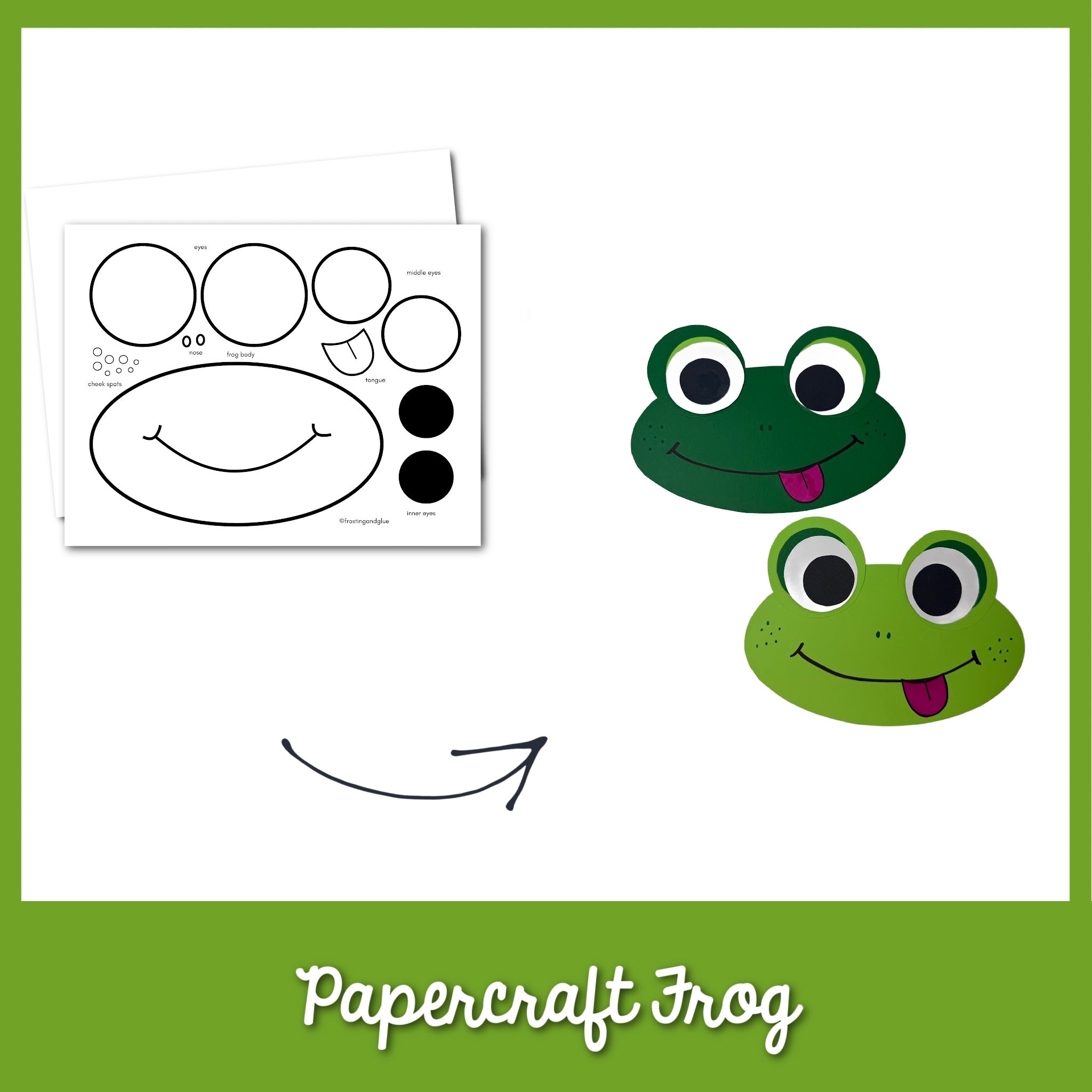 Papercraft Frog Craft Template – Printable Frog Craft for Kids ...