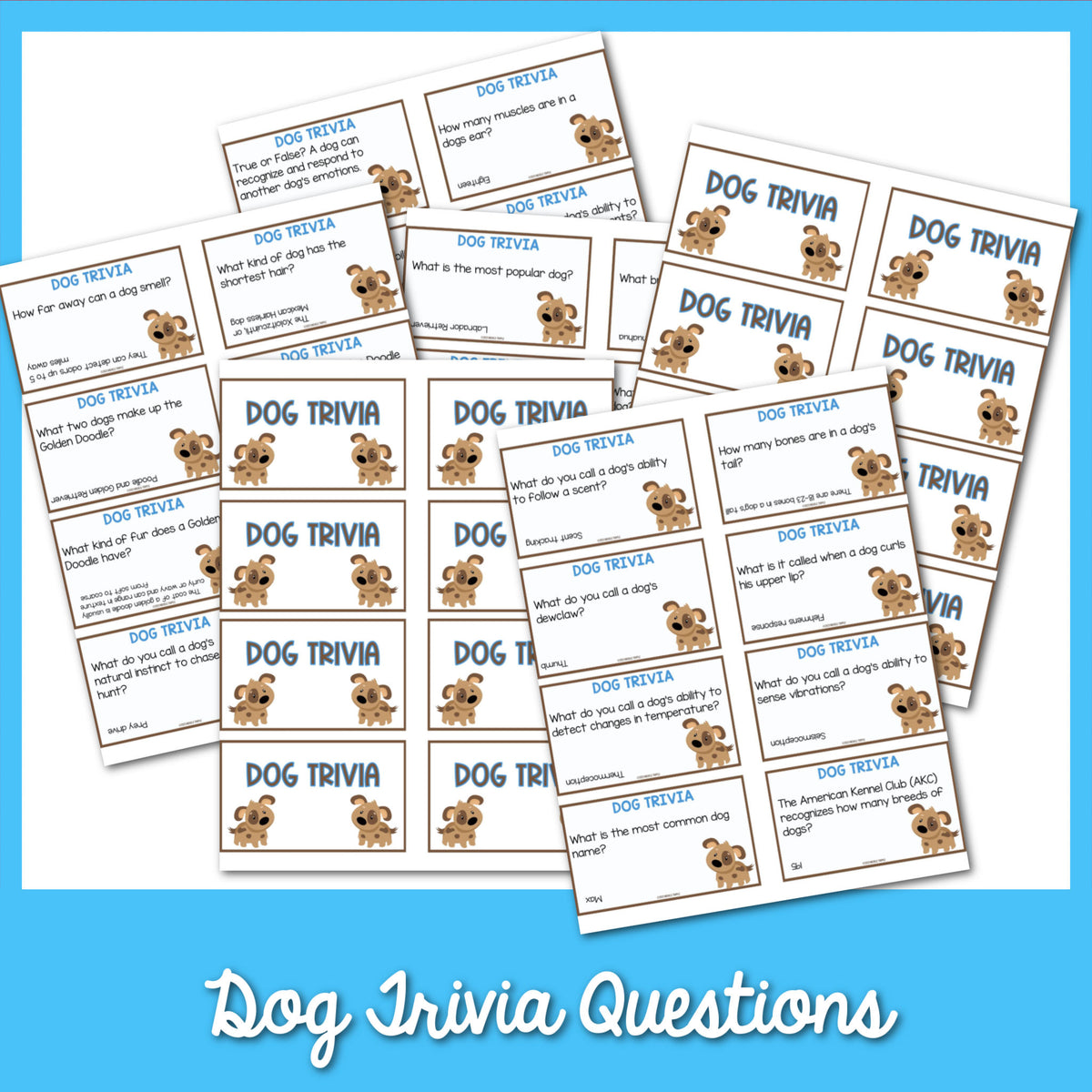 Dog Trivia Cards for kids – MicheleTripple