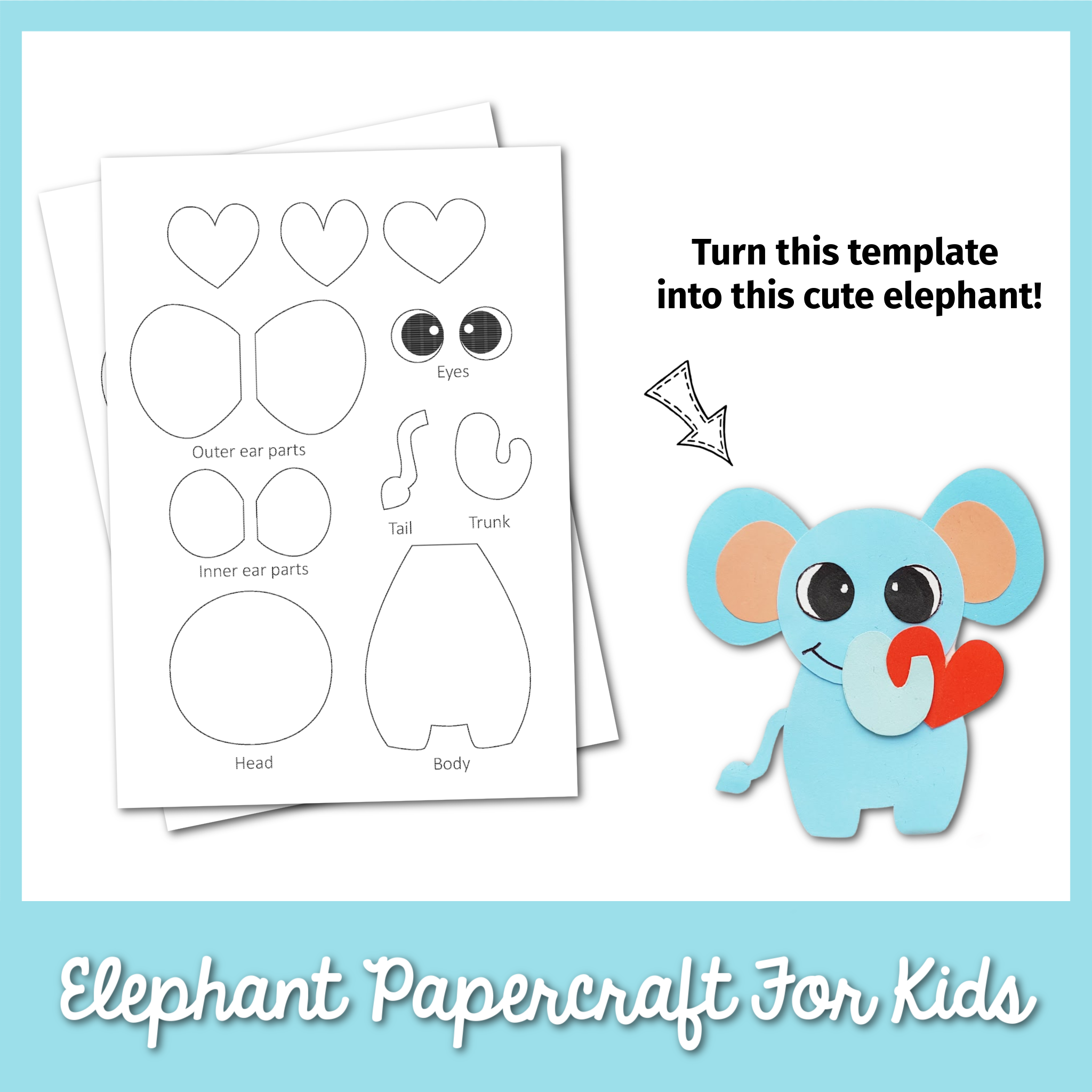 Elephant Trunk Template Printable