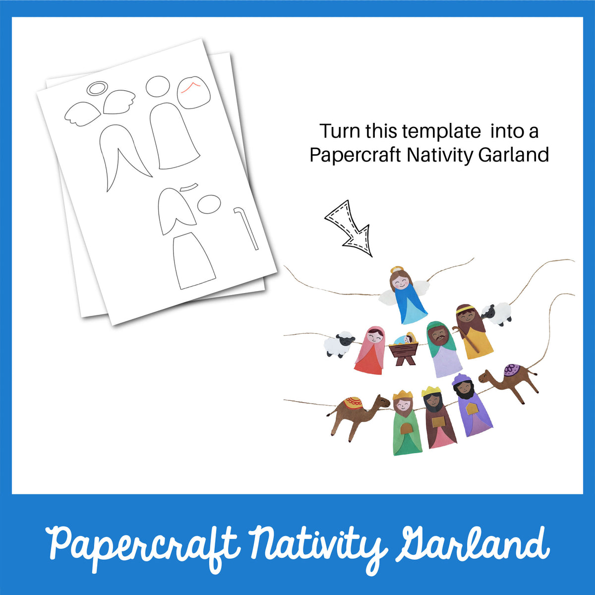 Papercraft Nativity Garland Template – MicheleTripple