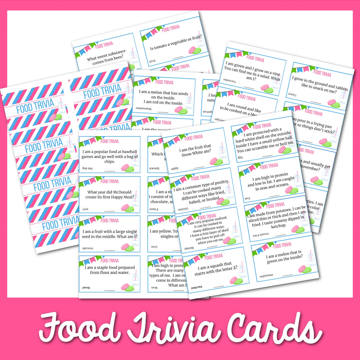 Food Trivia Printable – MicheleTripple