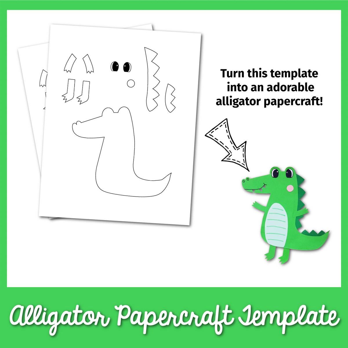 Alligator Papercraft Template – MicheleTripple