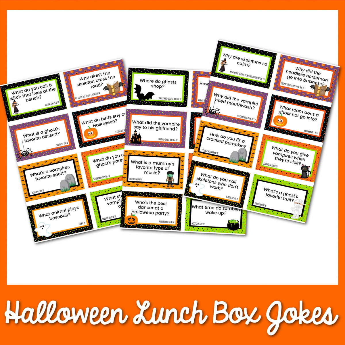 24 Printable Halloween Lunch Box Jokes – MicheleTripple