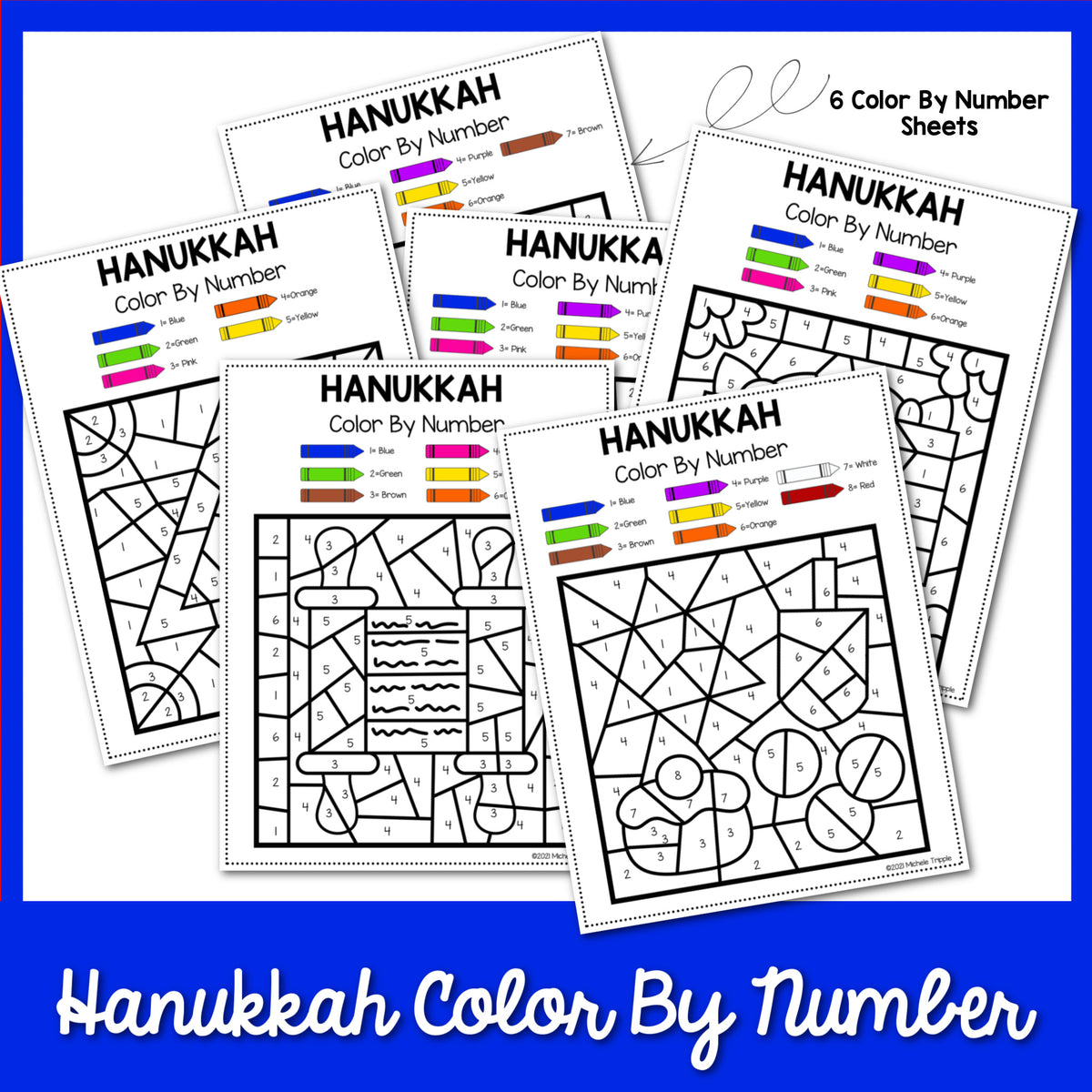 Hanukkah Color By Number – MicheleTripple