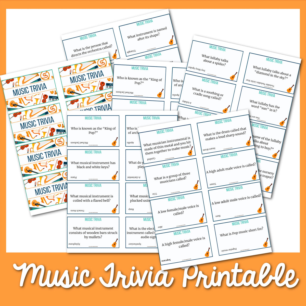 Music Trivia Printable – MicheleTripple
