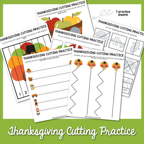 Thanksgiving Cutting Practice Worksheets – MicheleTripple